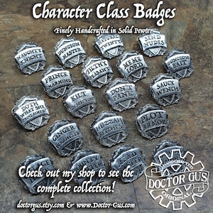 Barbarian Class Badge - RPG Character Class Pin - Handcrafted Pewter ...