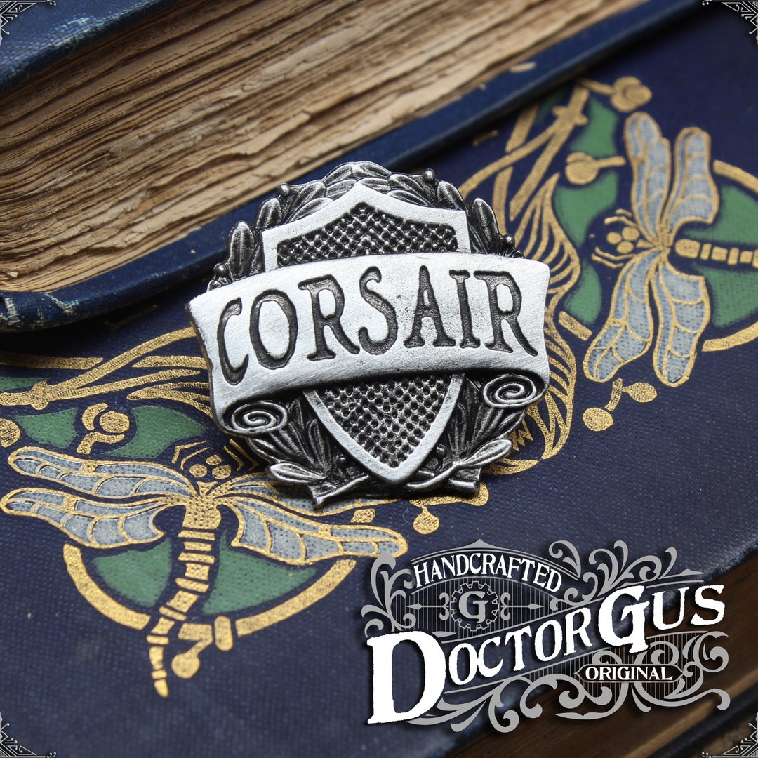 Corsair Badge --- Pirate Crew Pin --- Handcrafted Pewter Accessories by ...