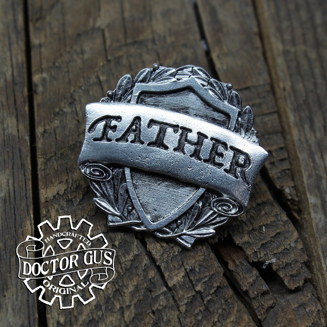 Father Class Badge - RPG Character Class Pin - Handcrafted Pewter ...
