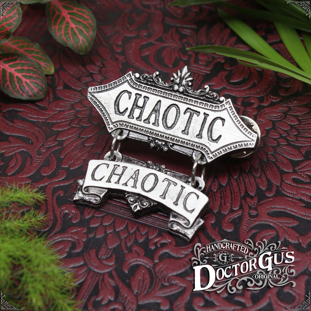 Chaotic Alignment Badge --- Lawful, Neutral, or Chaotic Alignment Pin ...