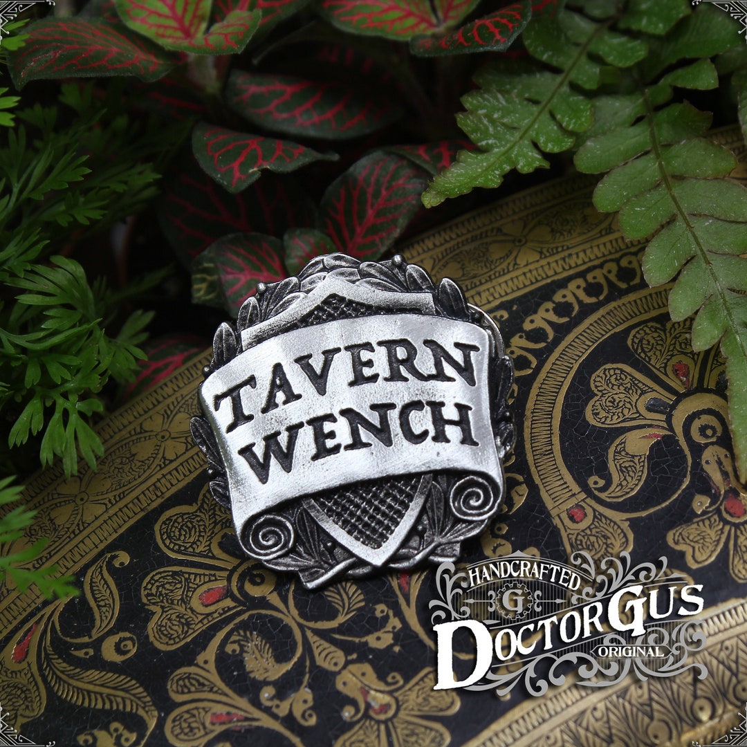 Tavern Wench Badge - RPG Character Class Pin - Handcrafted Pewter ...