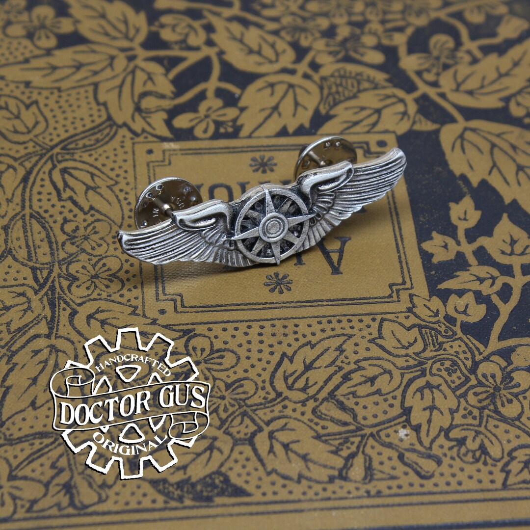 Compass Pilot Wings 2 Inch Wide Navigator Wings Steampunk Pilot Wings ...