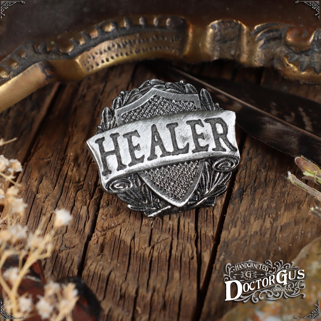 Healer Class Badge - RPG Character Class Pin - Handcrafted Pewter ...