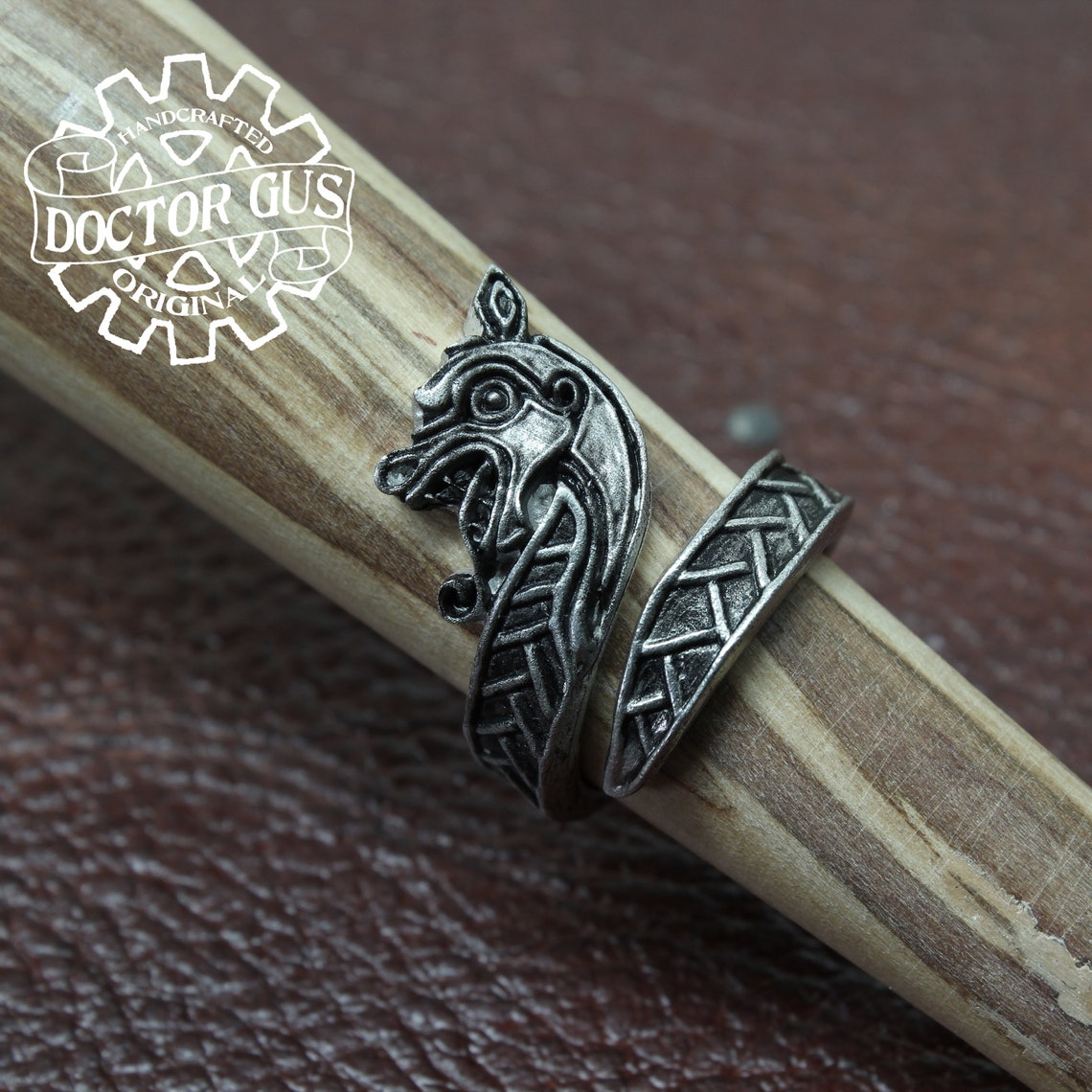 Viking Dragon Ring - Handcrafted Pewter Ring - Medieval Ring ...
