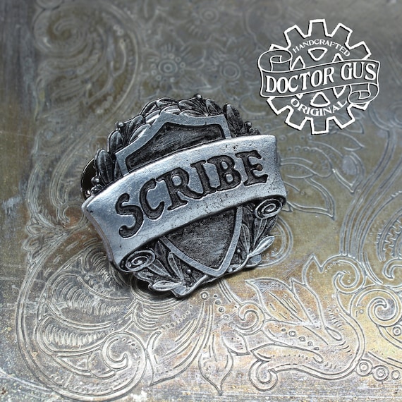 Scribe Class Badge RPG Character Class Pin Handcrafted | Etsy