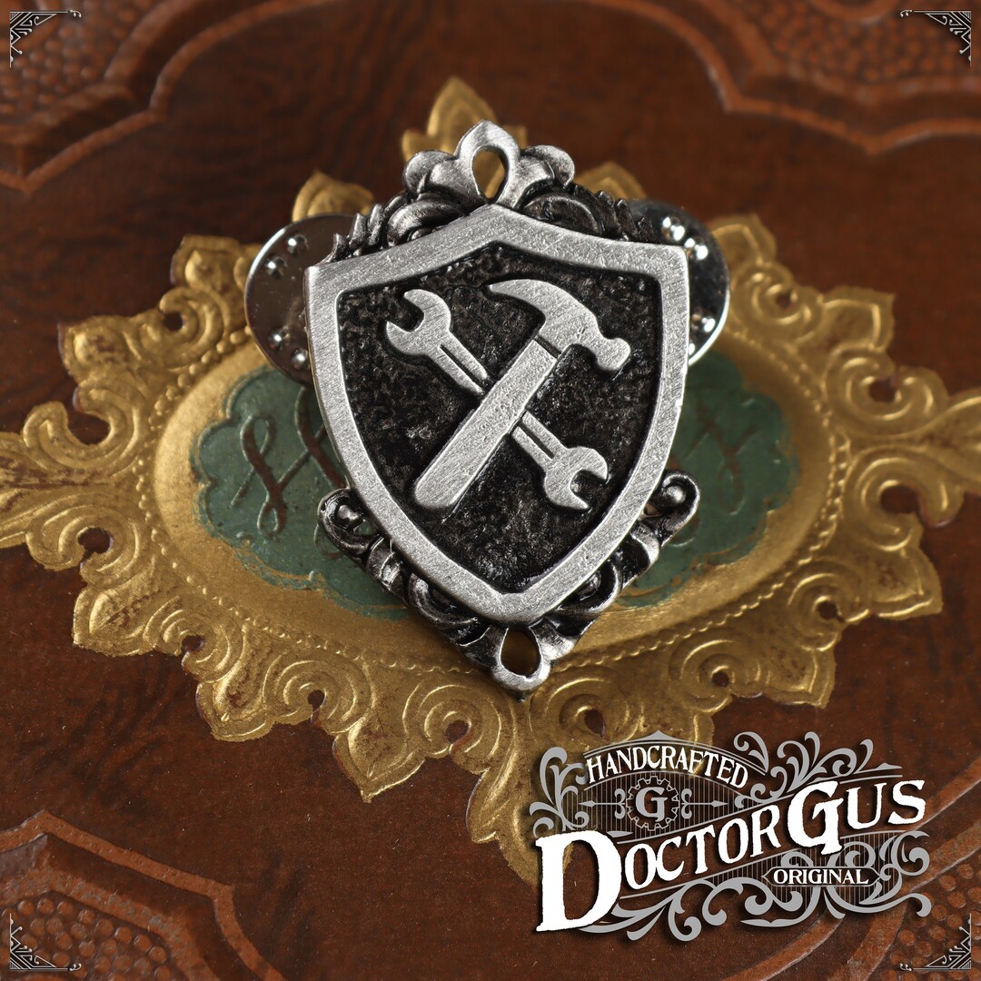 Maker Skill Badge - LARP Cosplay Pin - Handcrafted Pewter Accessories ...