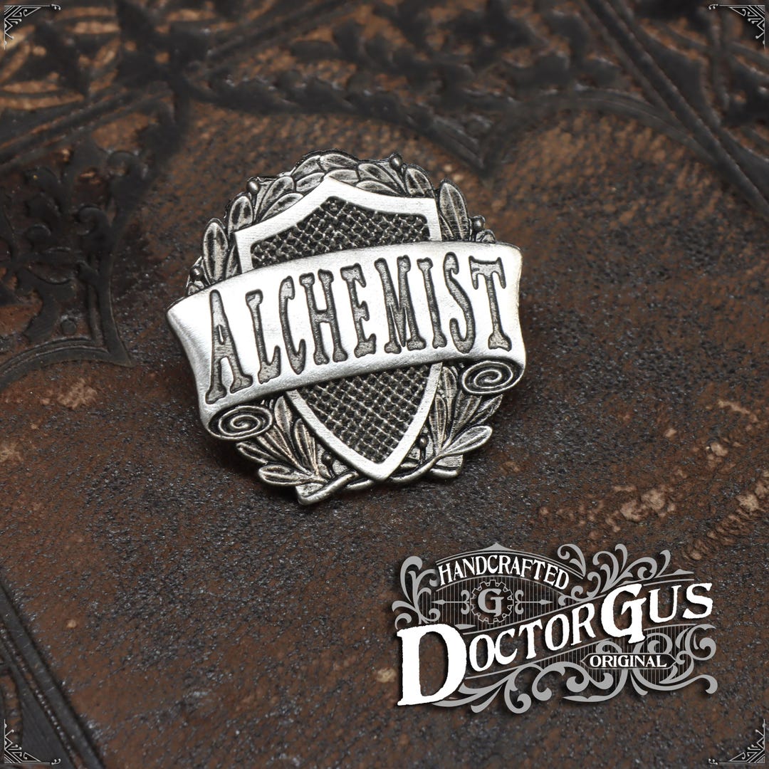 Alchemist Class Badge - RPG Character Class Pin - Handcrafted Pewter ...