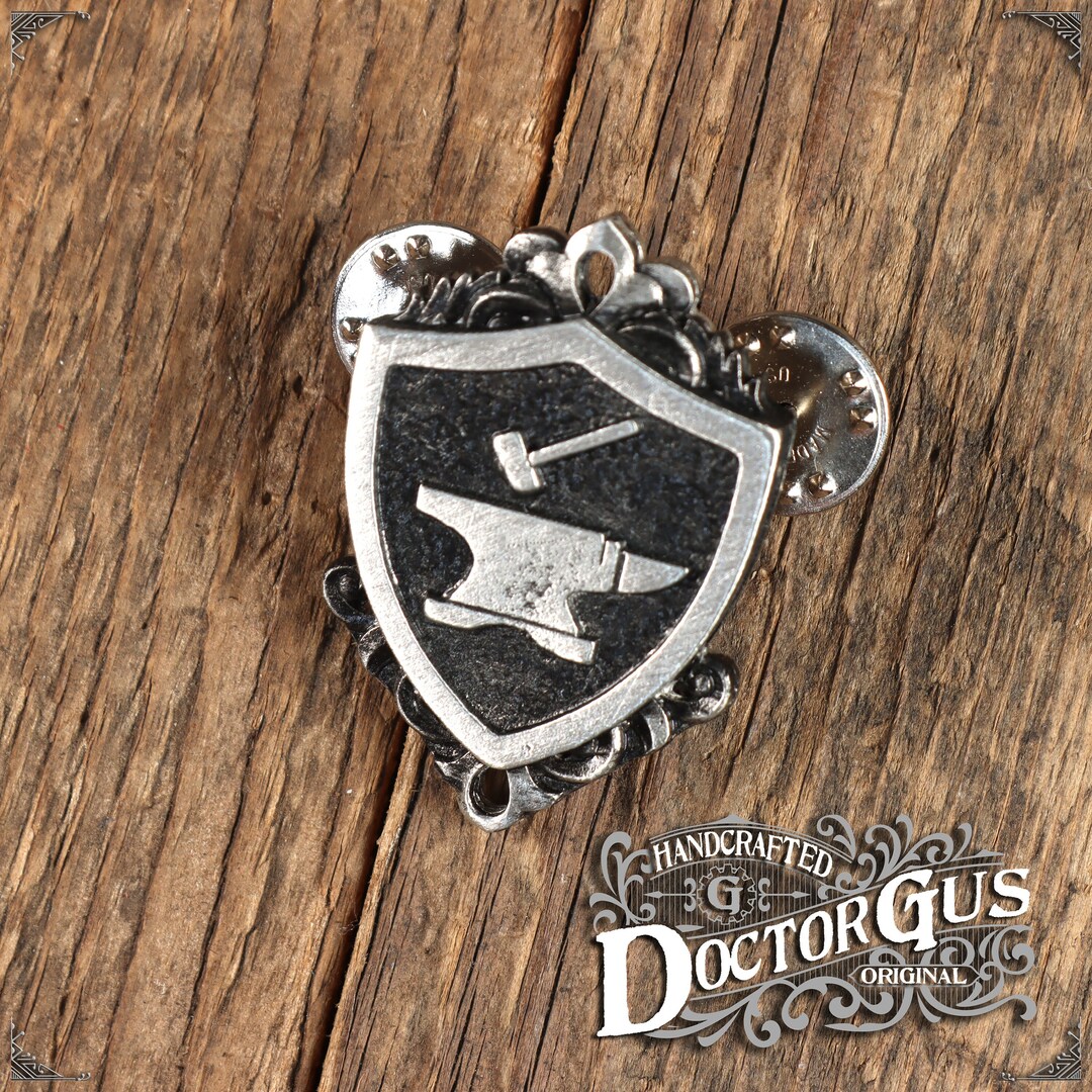 Blacksmithing Skill Badge - LARP Cosplay Pin - Handcrafted Pewter ...