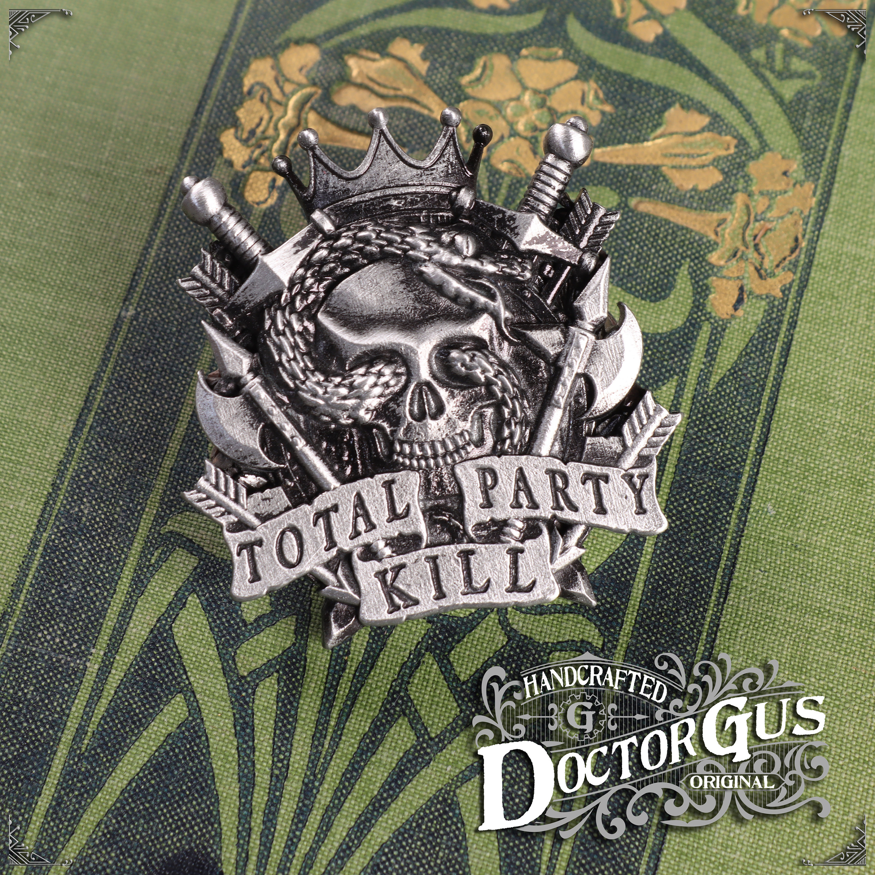 TPK Badge - Pewter Pin - Handcrafted Accessories by Doctor Gus - Gaming ...
