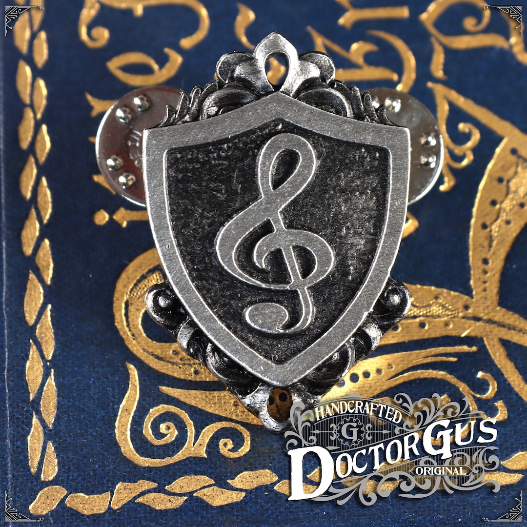 Music Skill Badge - LARP Cosplay Pin - Handcrafted Pewter Accessories ...