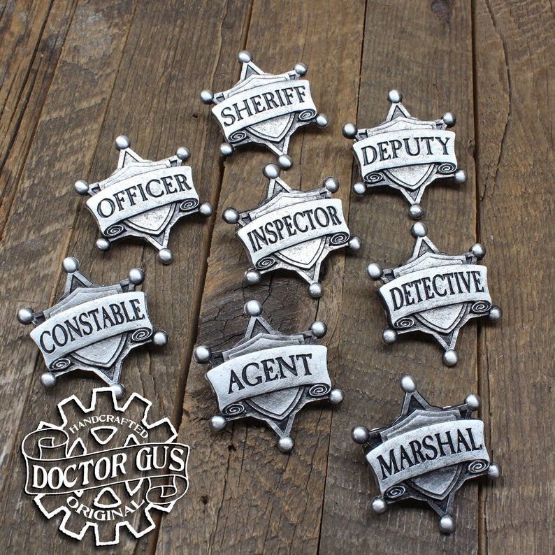 Detective Badge Cosplay Pin Handcrafted Pewter Accessories - Etsy