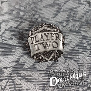 Player Two Badge - RPG Character Class Pin - Handcrafted Pewter ...