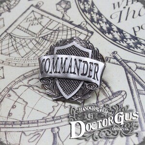 Commander Badge --- Pirate Crew Pin --- Handcrafted Pewter Accessories ...