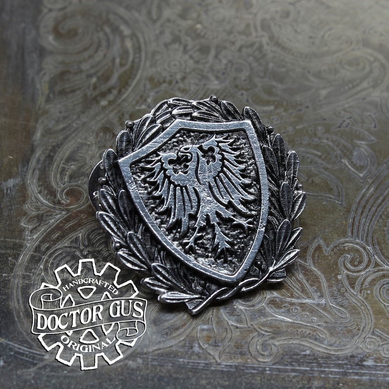 Eagle Heraldic Badge - Heraldry Cosplay Pin - Handcrafted Pewter ...