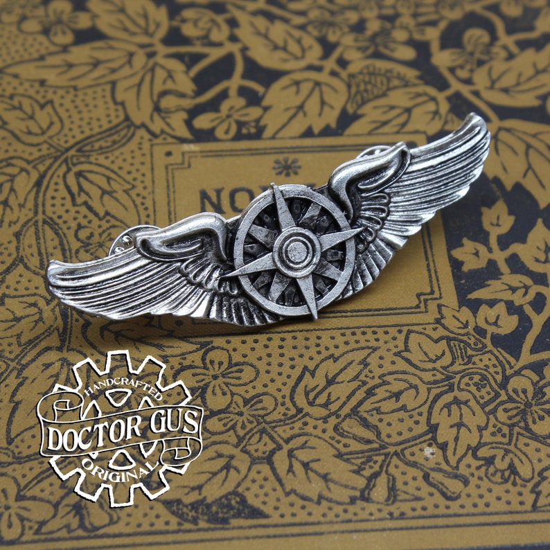 Compass Pilot Wings - Navigator Wings - Steampunk Pilot Wings - Doctor ...