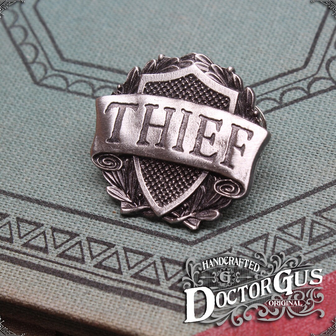 Thief Class Badge - RPG Character Class Pin - Handcrafted Pewter ...