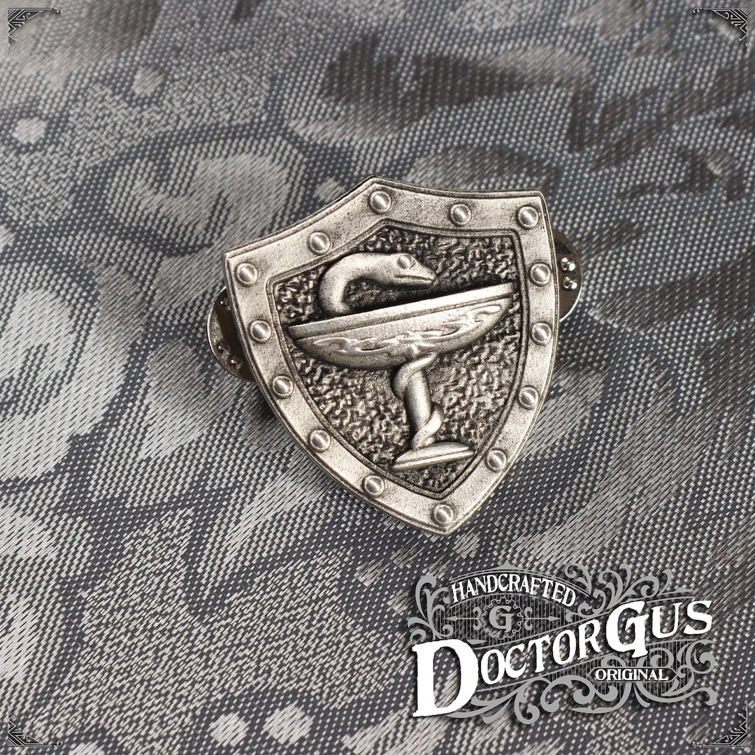Apothecary Badge - Heraldry Cosplay Pin - Handcrafted Pewter ...