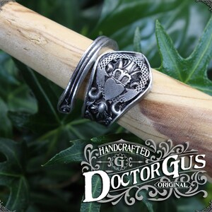 Claddagh Ring - Adjustable - Wrap Style - Handcrafted by Doctor Gus ...