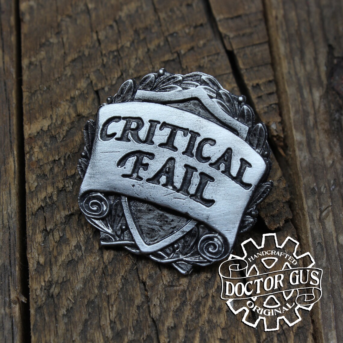 Critical Fail Badge RPG Character Class Pin Handcrafted | Etsy