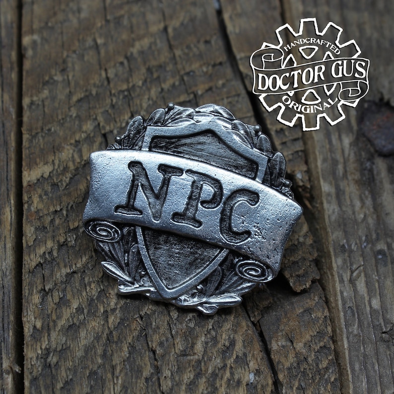 Npc Class Badge Rpg Character Class Pin Handcrafted Pewter Etsy