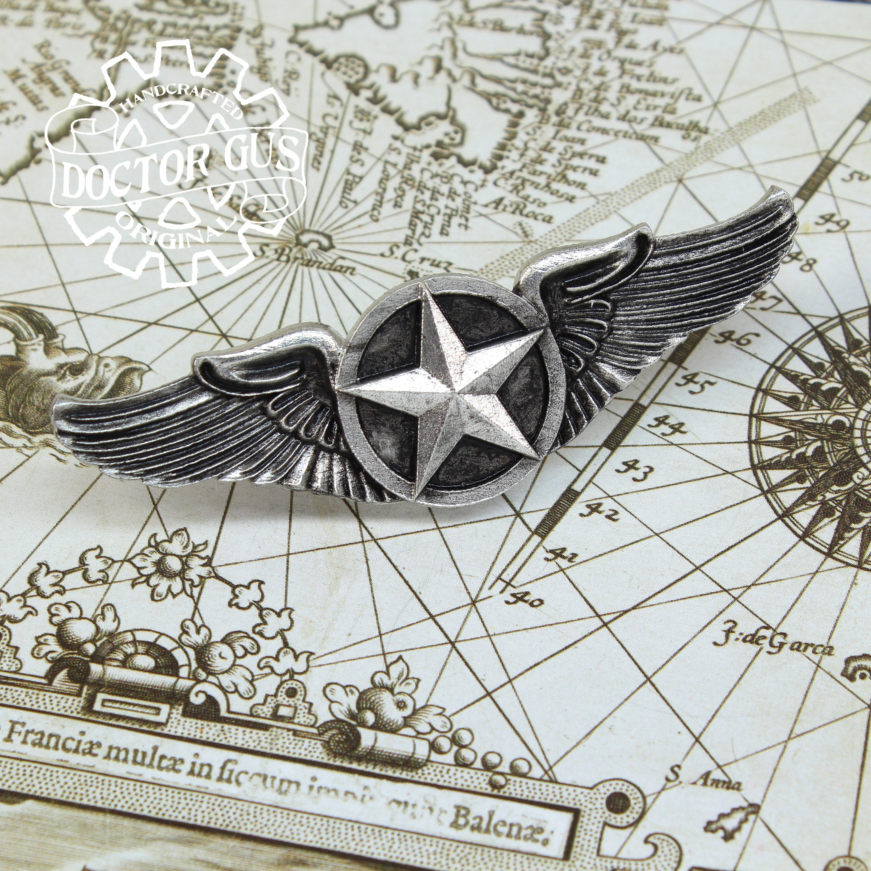 Airship Pilot Wings Winged Star Steampunk Pilot Wings | Etsy
