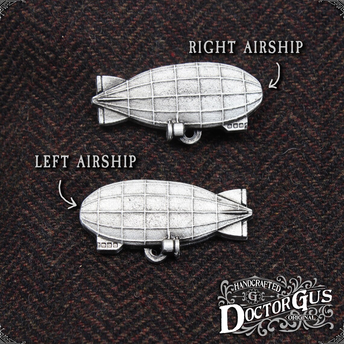 Airship Pin Steampunk Zeppelin Blimp Brooch Fine - Etsy