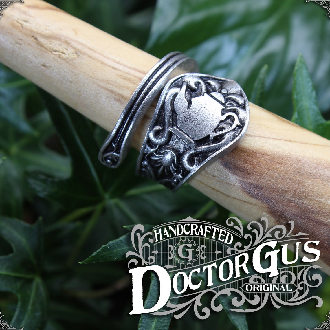 Teapot Ring - Adjustable - Wrap Style - Handcrafted by Doctor Gus ...