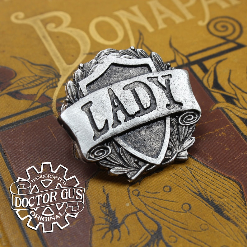 Lady Badge RPG Character Class Pin Handcrafted Pewter - Etsy