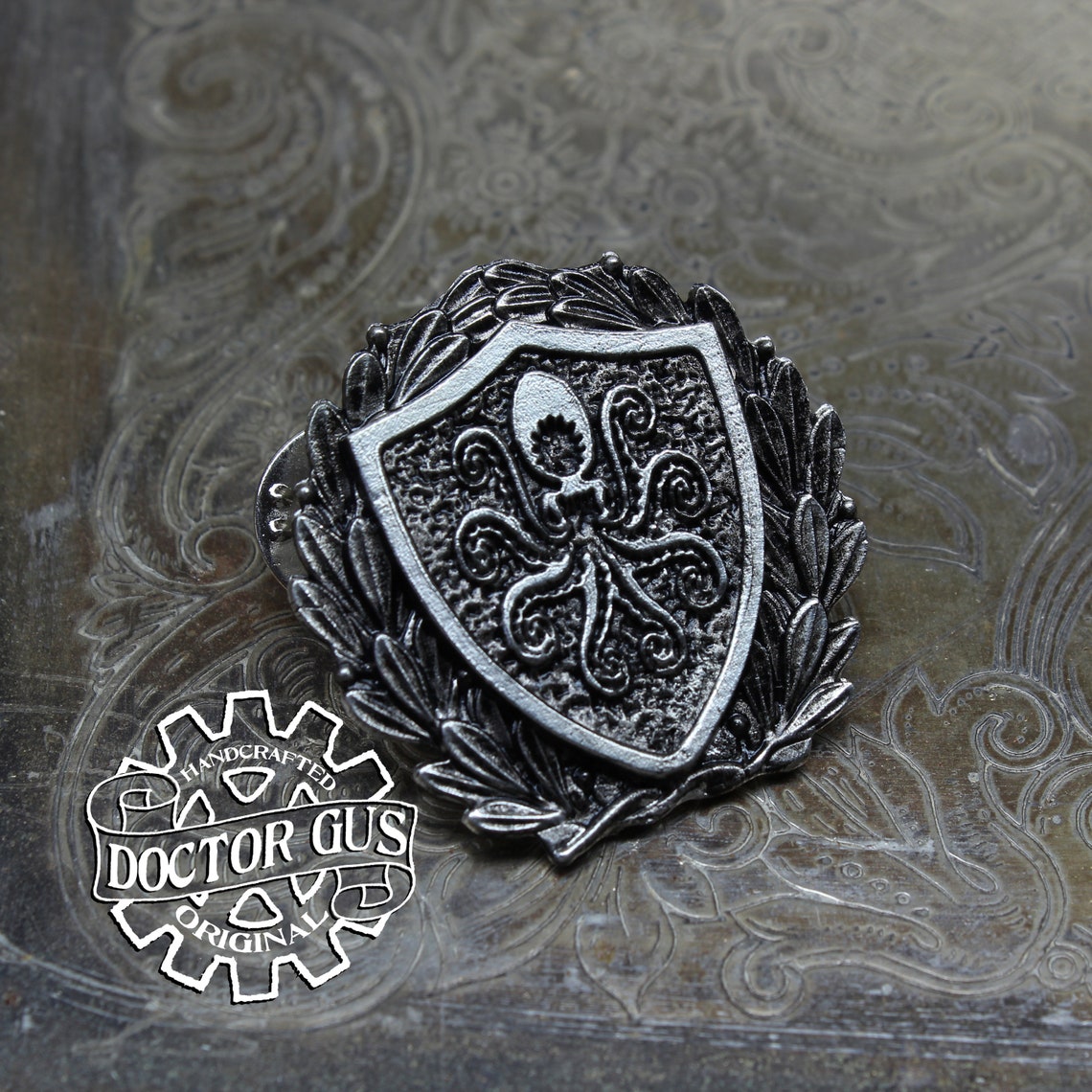 Octopus Heraldic Badge Heraldry Cosplay Pin Handcrafted | Etsy