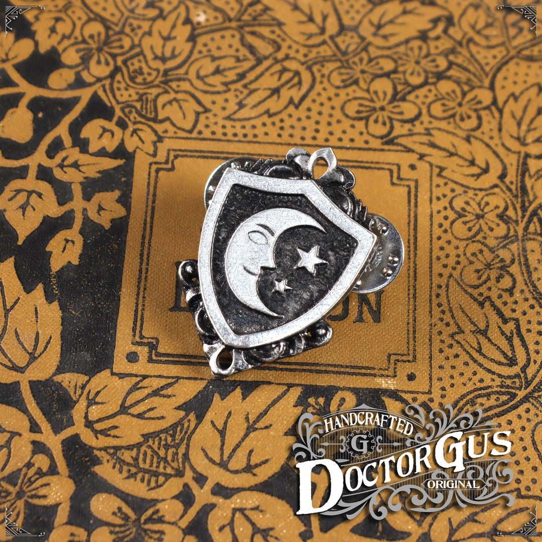 Moon Skill Badge - LARP Cosplay Pin - Handcrafted Pewter Accessories by ...
