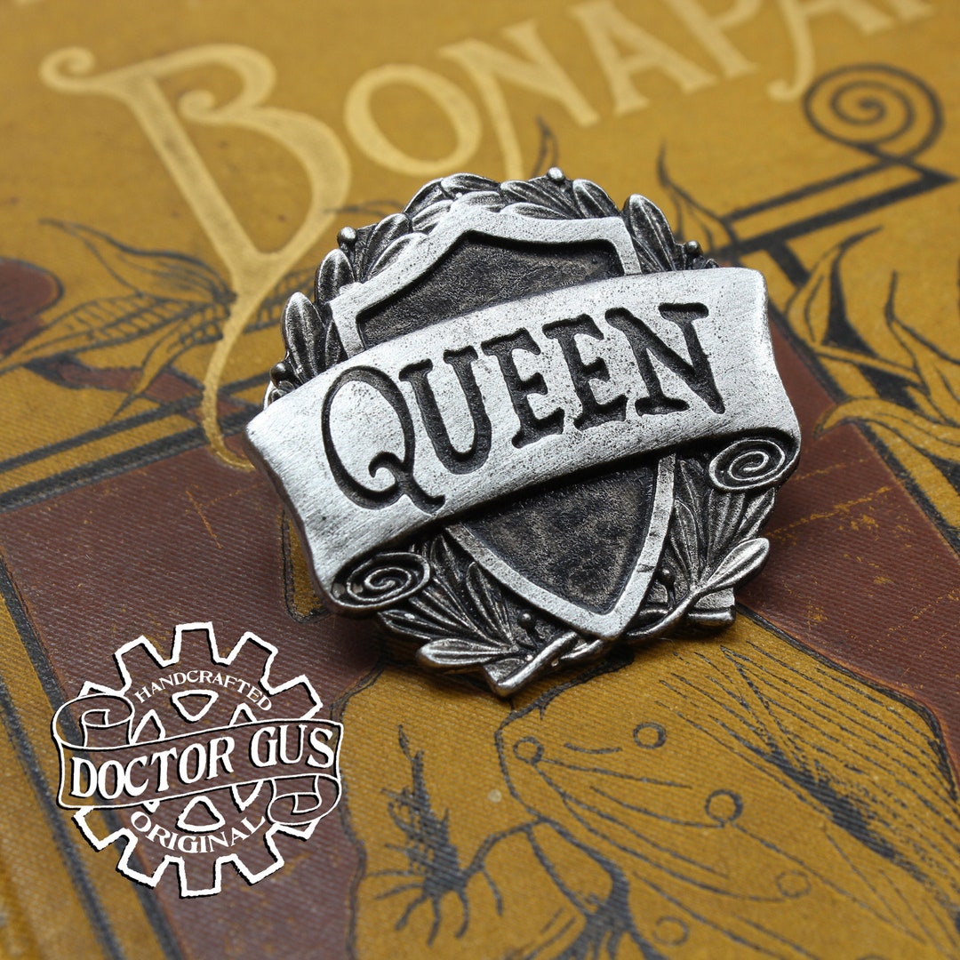 Queen Badge RPG Character Class Pin Handcrafted Pewter Accessories by ...