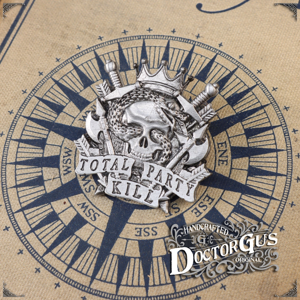 TPK Badge - Pewter Pin - Handcrafted Accessories by Doctor Gus - Gaming ...
