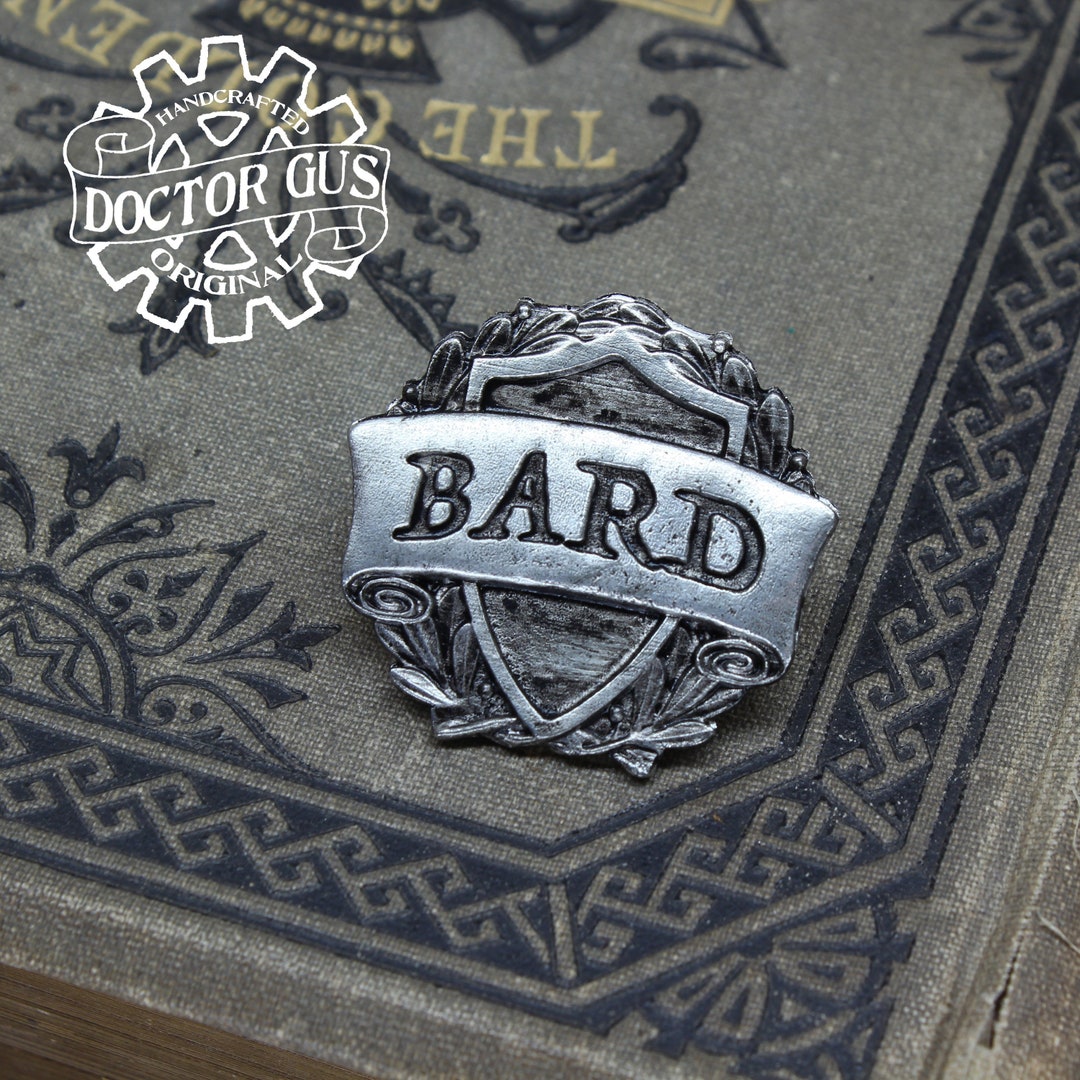 Bard Class Badge - RPG Character Class Pin - Handcrafted Pewter ...