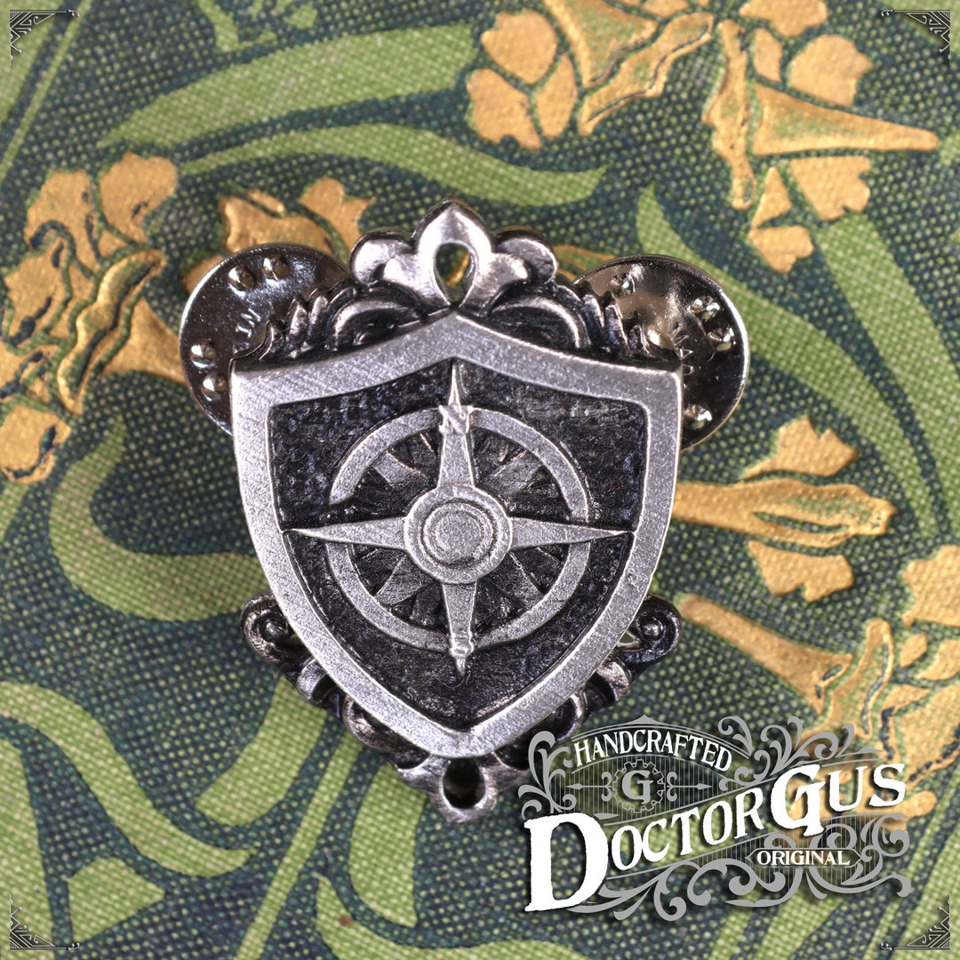 Compass Skill Badge - LARP Cosplay Pin - Handcrafted Pewter Accessories ...