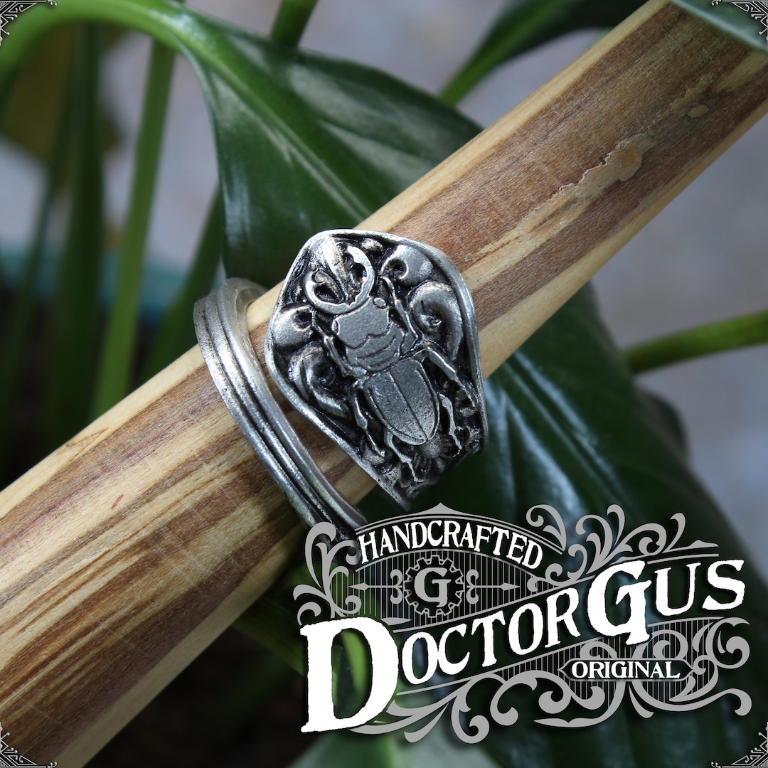 Stag Beetle Ring - Adjustable - Wrap Style - Handcrafted Pewter by ...