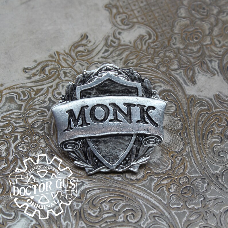 Monk Class Badge - RPG Character Class Pin - Handcrafted Pewter ...