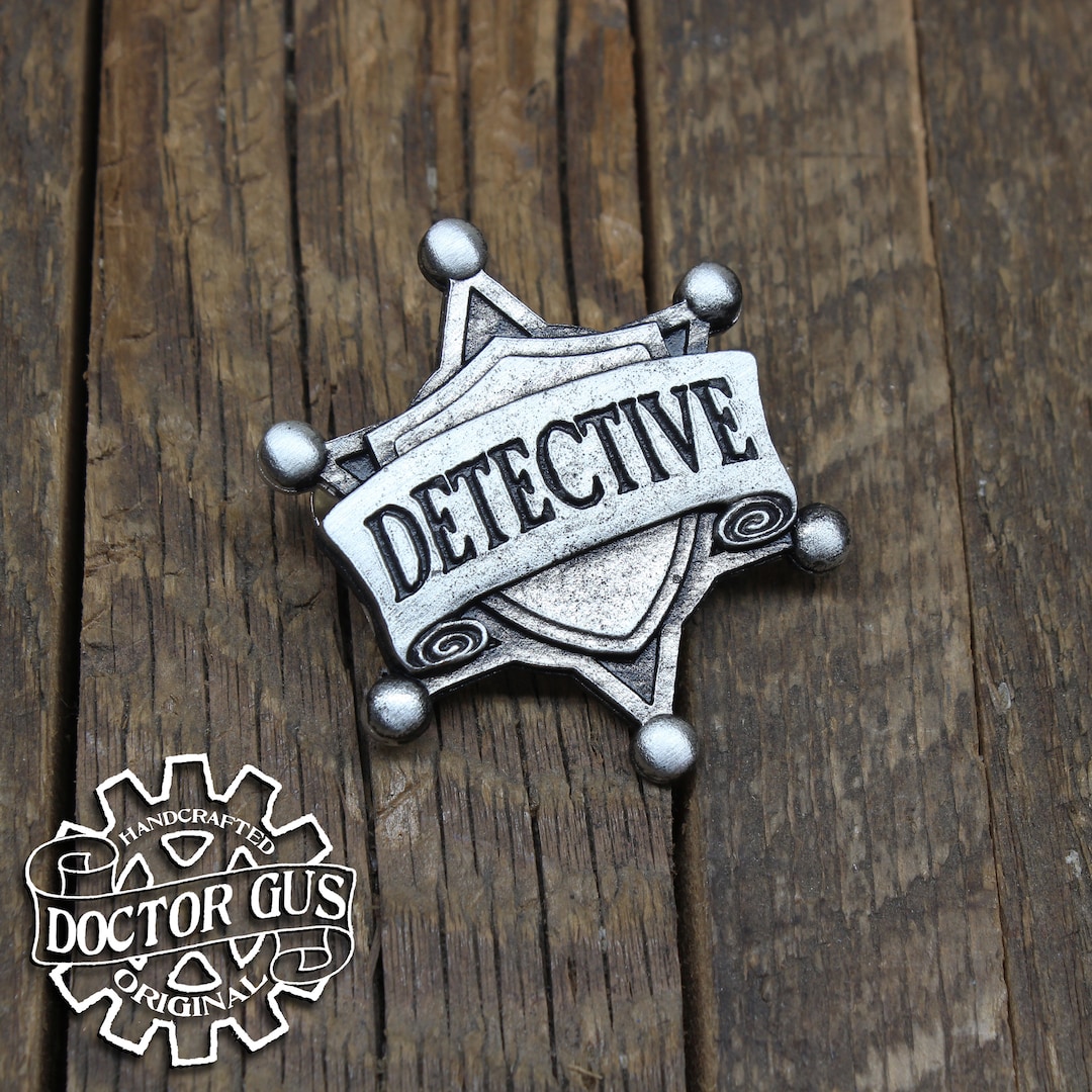 Detective Badge - Cosplay Pin - Handcrafted Pewter Accessories by ...