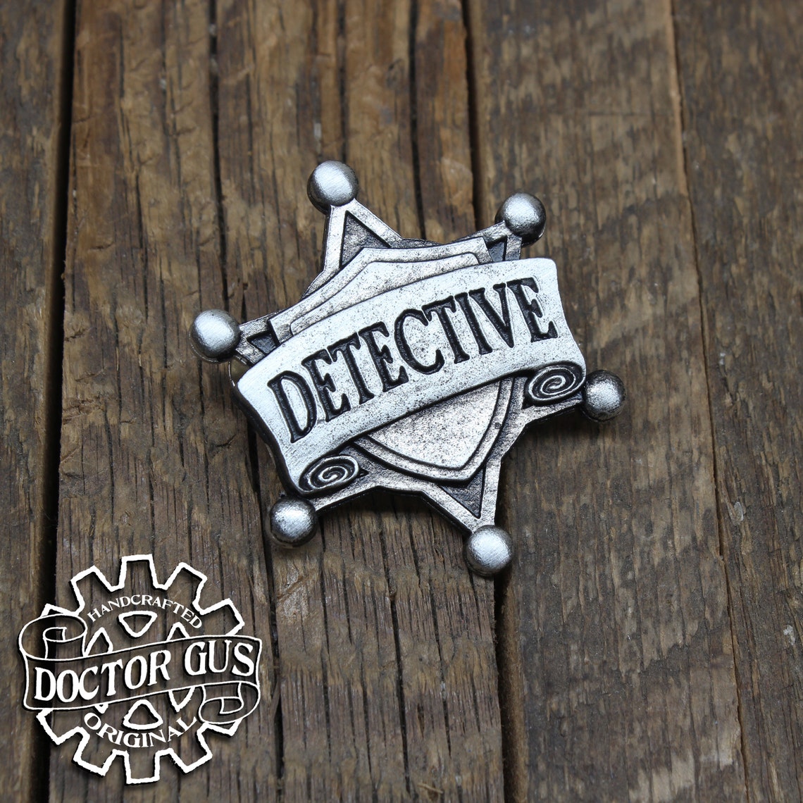 Detective Badge Cosplay Pin Handcrafted Pewter Accessories - Etsy