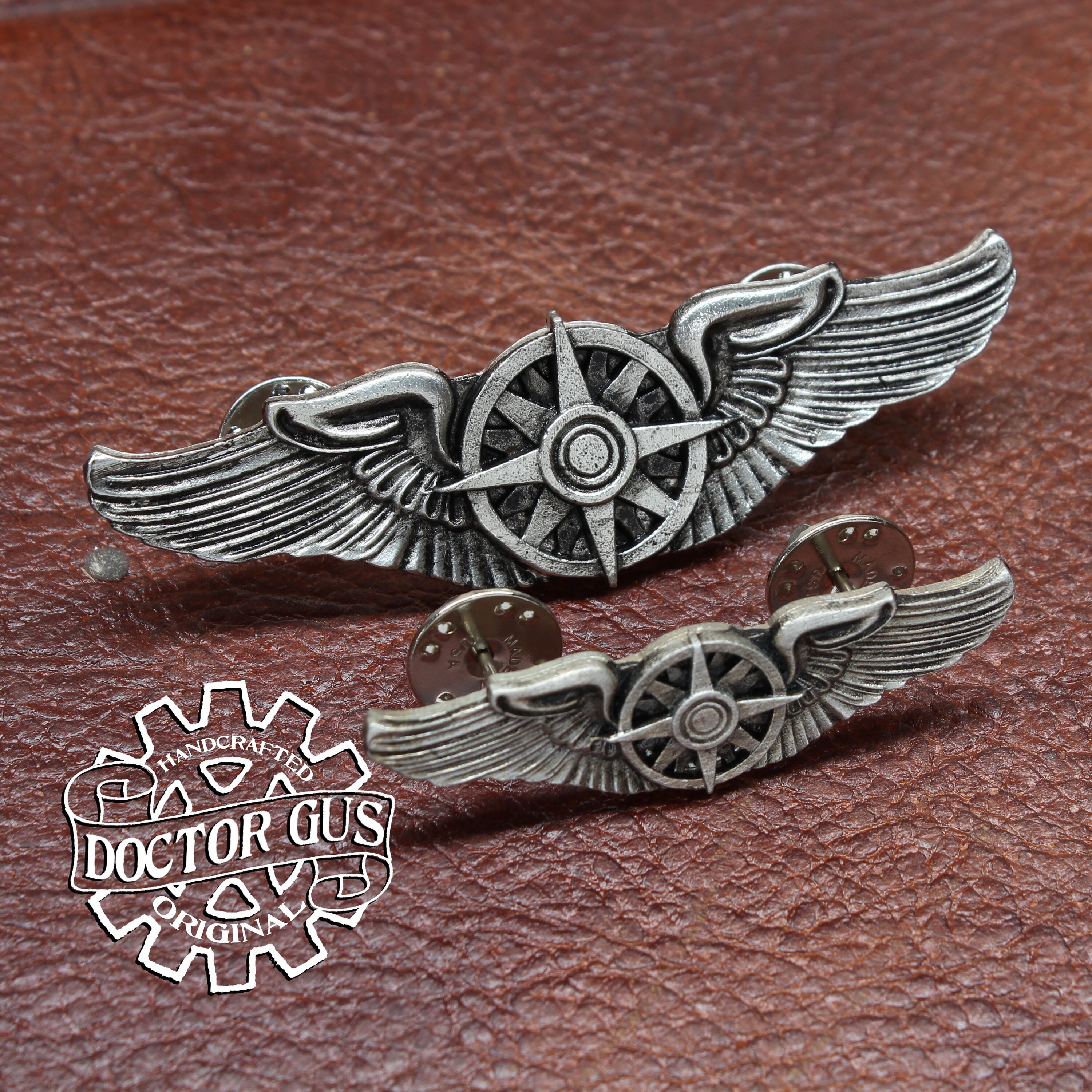 Compass Pilot Wings - Navigator Wings - Steampunk Pilot Wings - Doctor ...