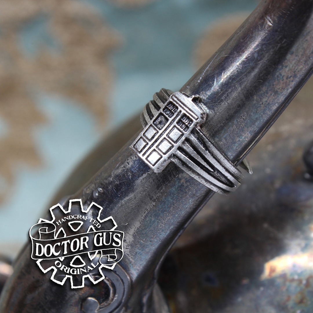 Police Box Ring - Adjustable - Handcrafted by Doctor Gus - Geeky Gifts ...