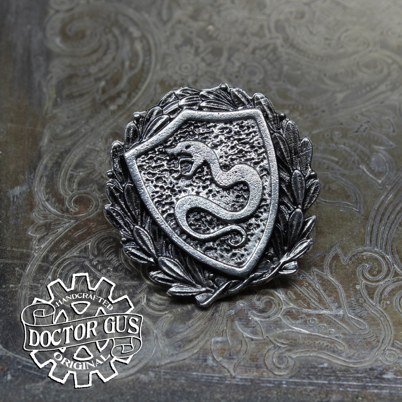 Serpent Heraldic Badge Heraldry Cosplay Pin Handcrafted - Etsy