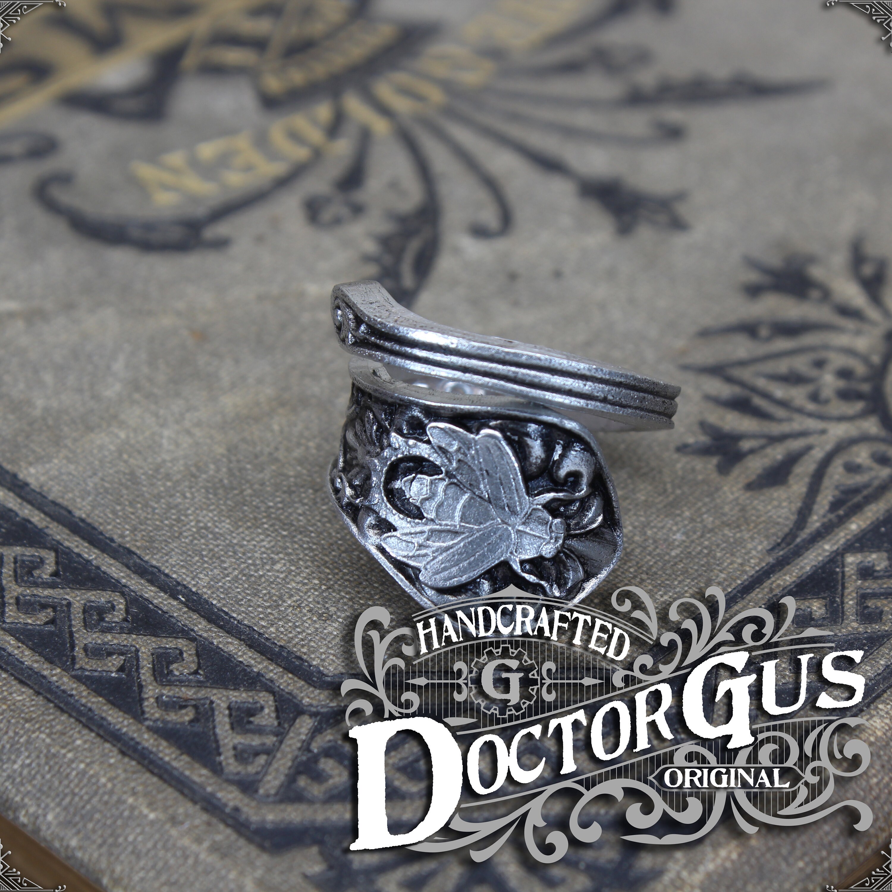 Firefly Ring Adjustable Wrap Style Handcrafted Pewter by | Etsy