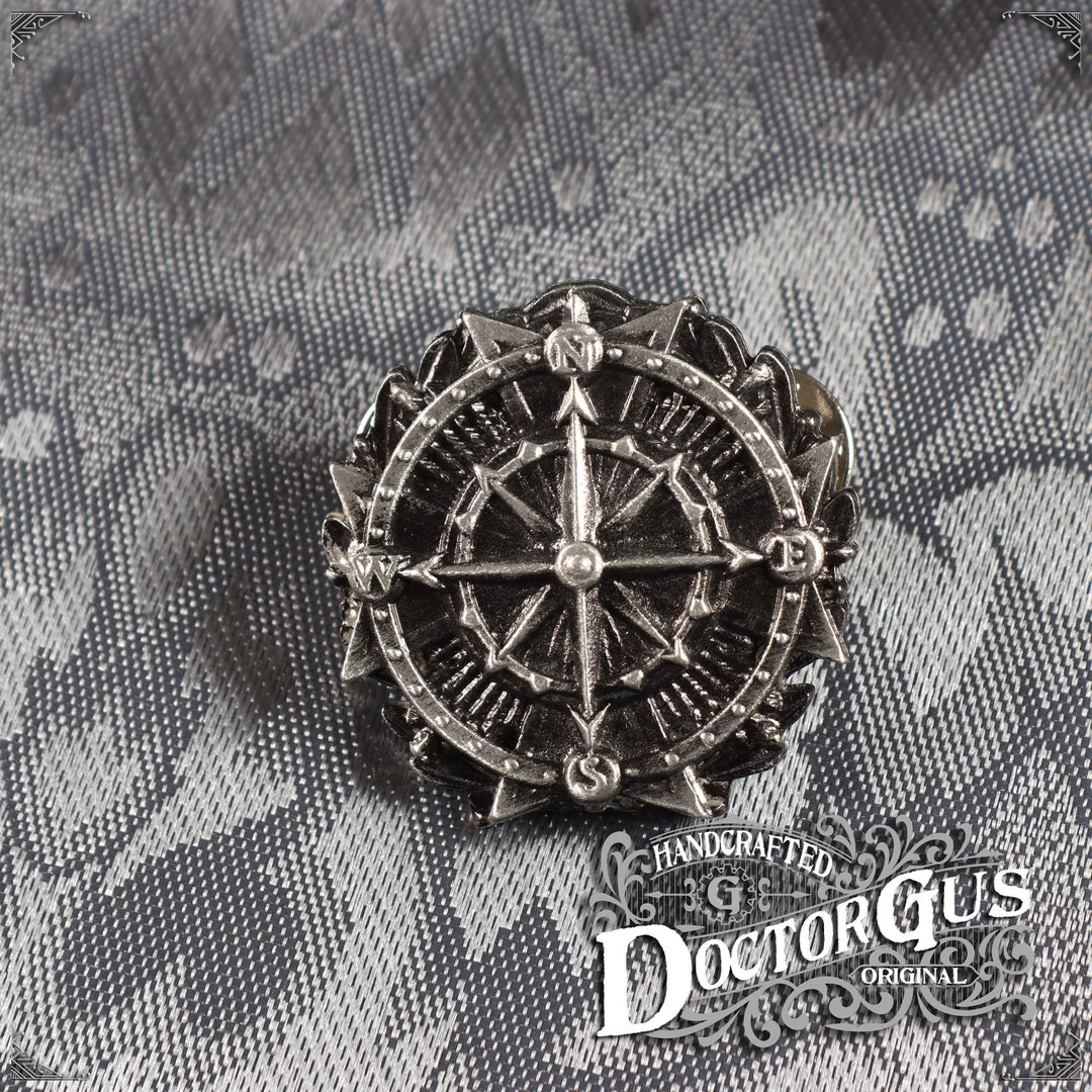 Compass Badge - Heraldry Cosplay Pin - Handcrafted Pewter Accessories ...