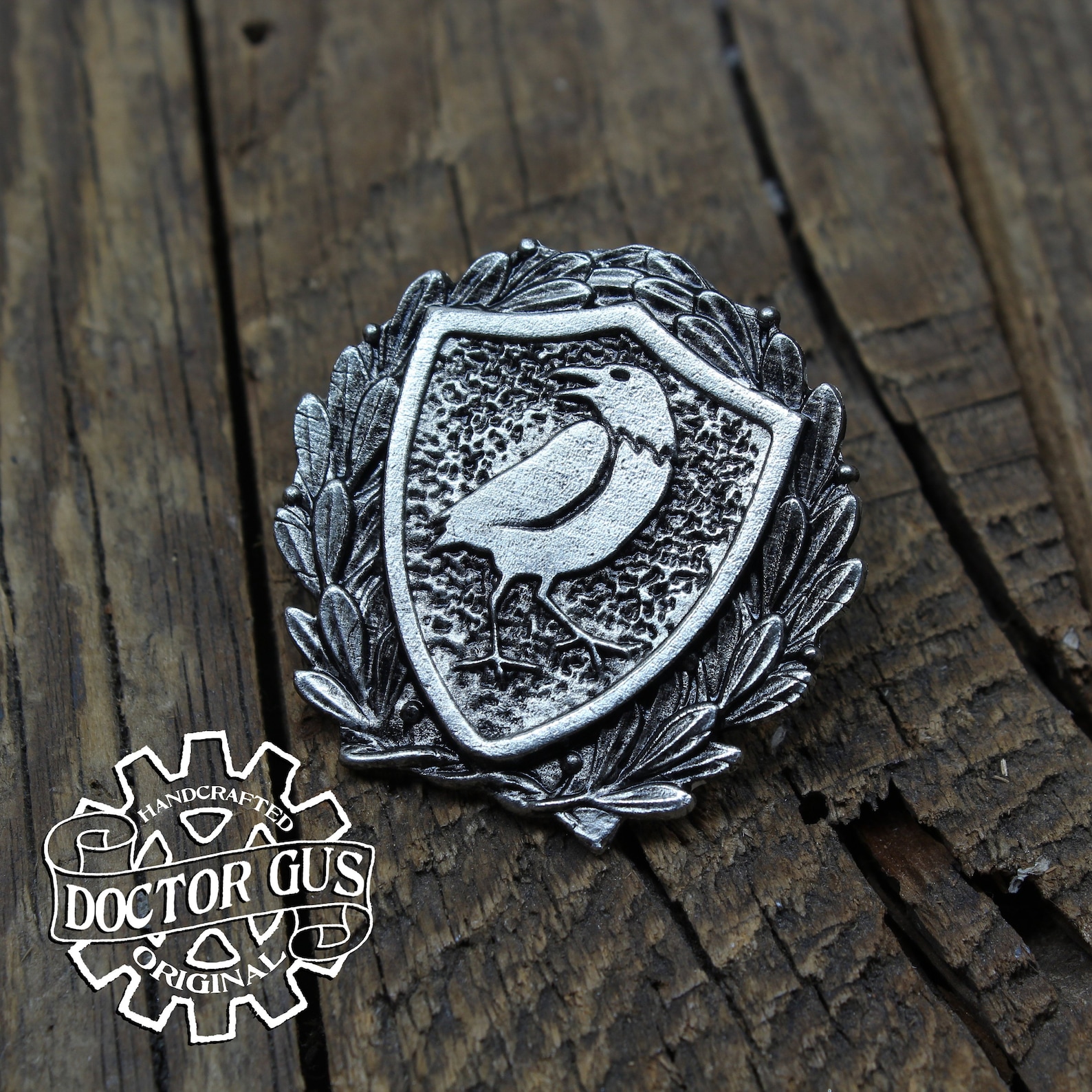 Raven Heraldic Badge Heraldry Cosplay Pin Handcrafted | Etsy