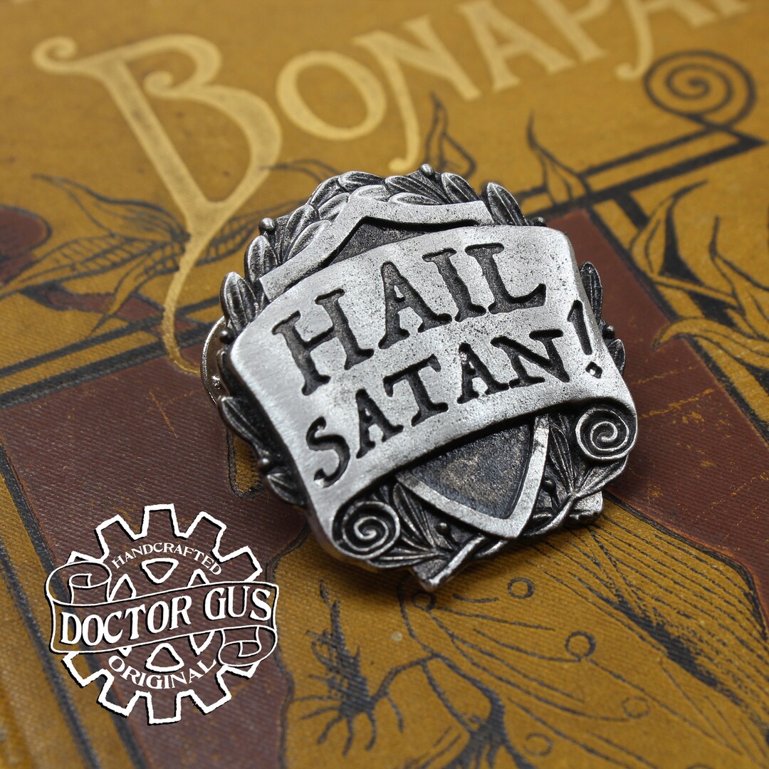 Hail Satan Badge - RPG Character Class Pin - Handcrafted Pewter ...