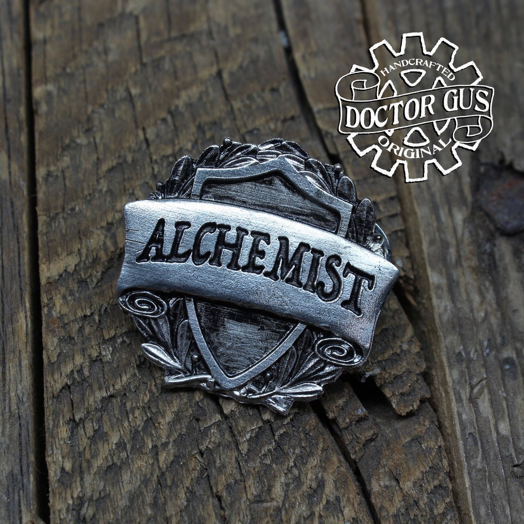 Alchemist Class Badge - RPG Character Class Pin - Handcrafted Pewter ...