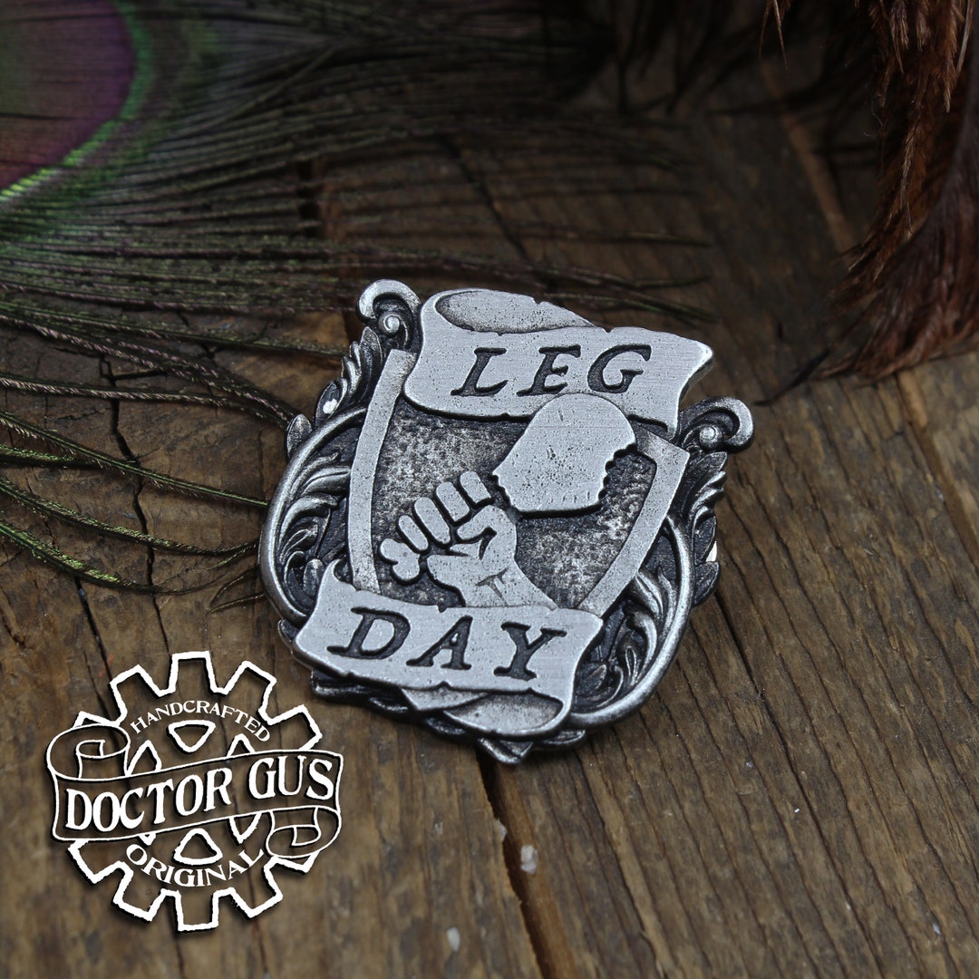 Leg Day Badge - Pewter Turkey Leg Pin - Handcrafted Accessories by ...