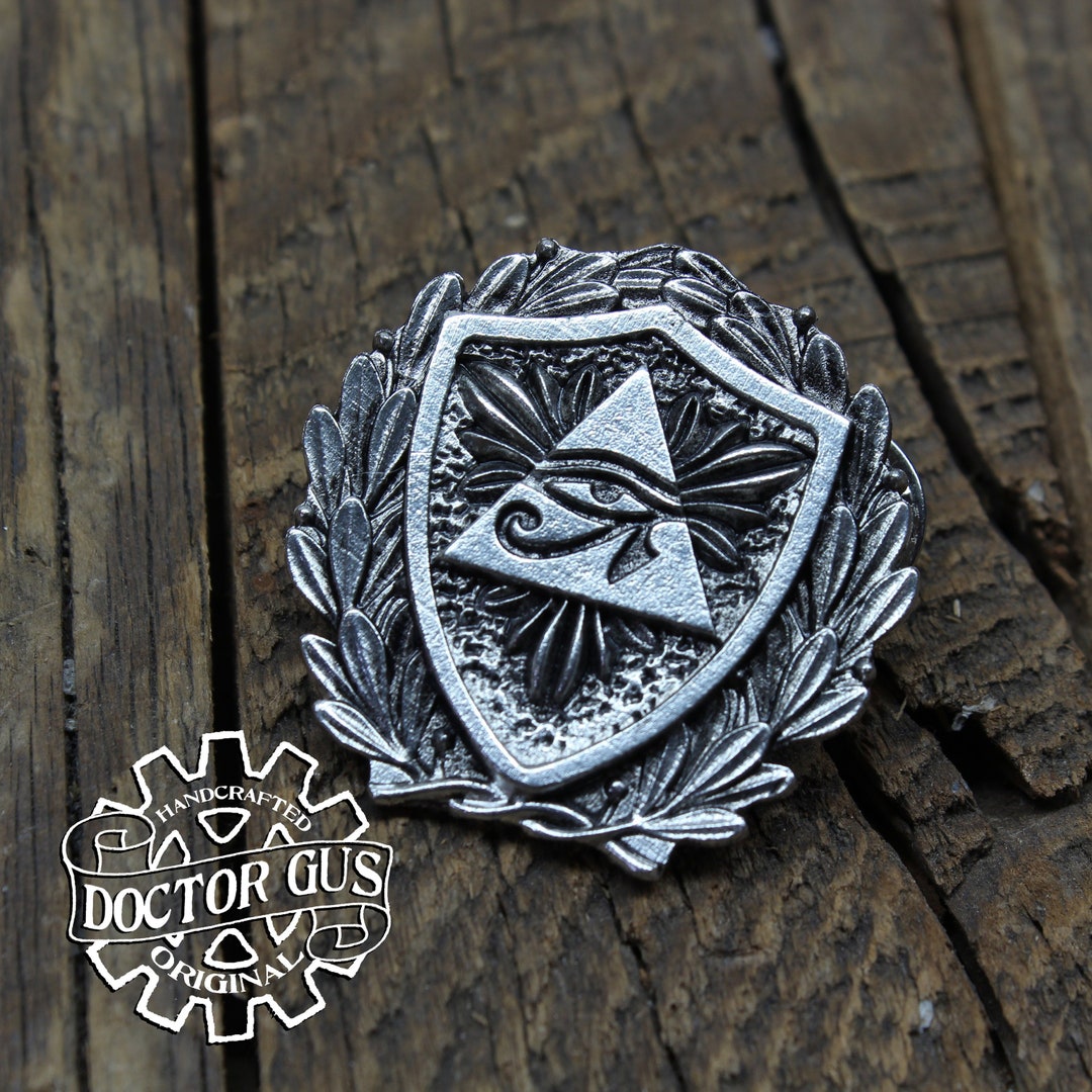 Eye of Ra Heraldic Badge - Heraldry Cosplay Pin - Handcrafted Pewter ...