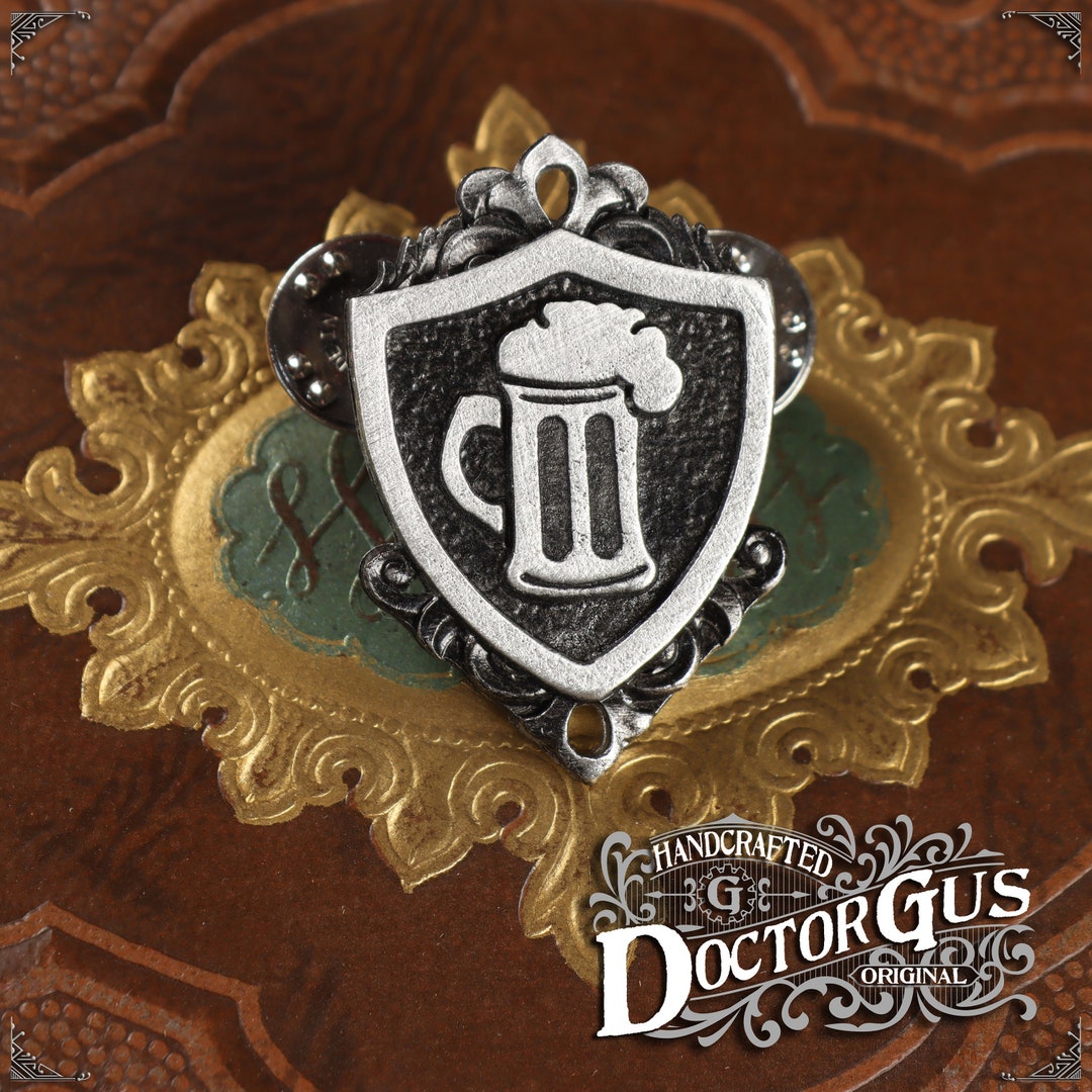 Beer Skill Badge - LARP Cosplay Pin - Handcrafted Pewter Accessories by ...