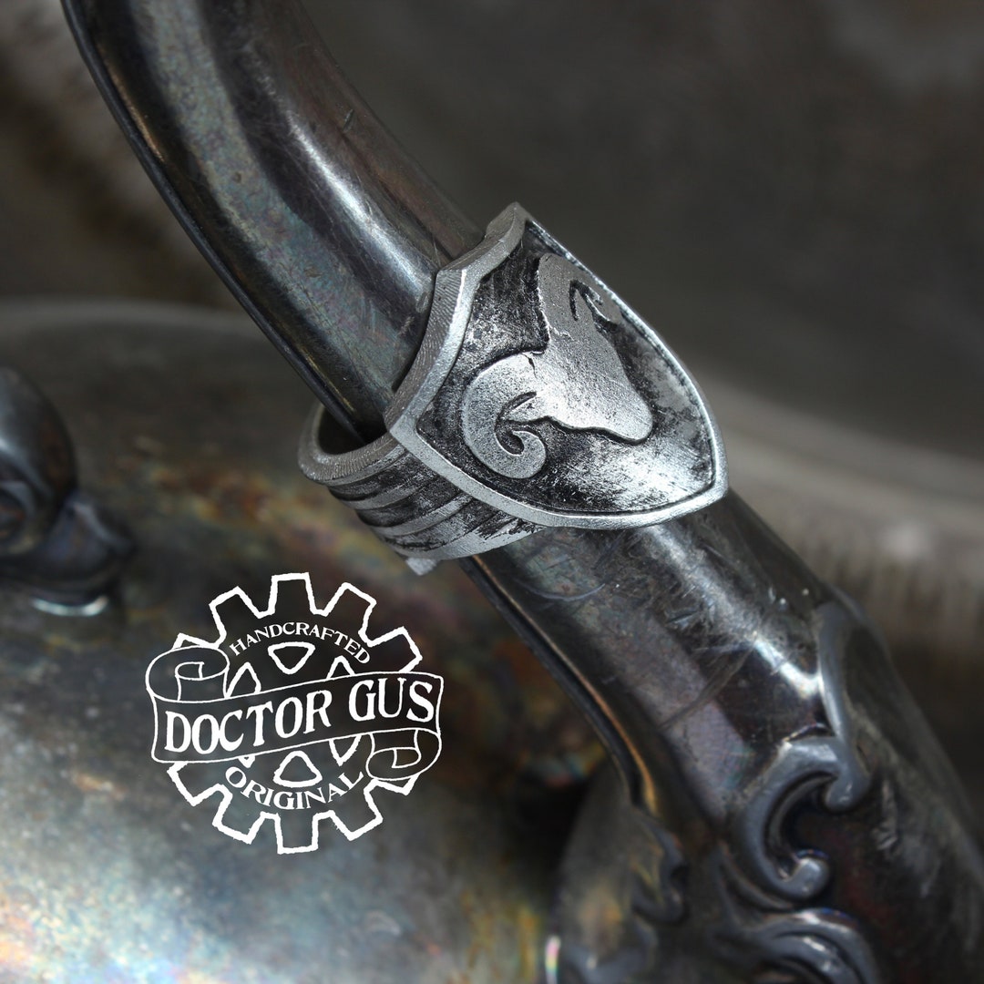 Aries Shield Ring - Adjustable - Handcrafted by Doctor Gus - Unisex ...